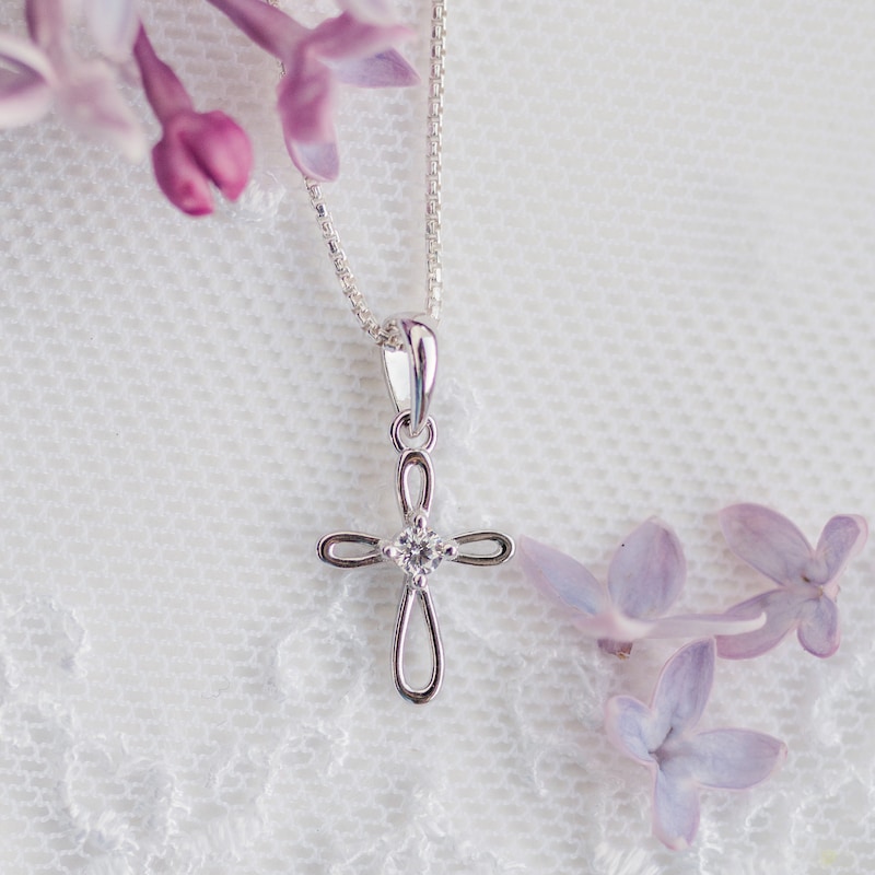 Girls Cross Necklace - Etsy