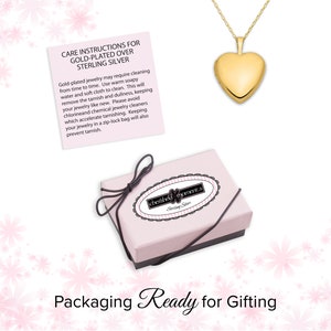 Personalized 14K Gold-plated Heart Locket Charm Necklace for Little ...