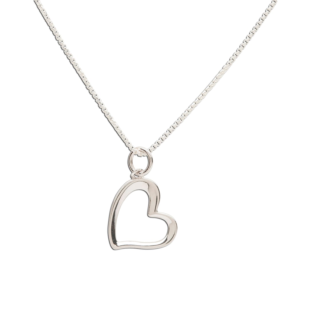 Girls Sterling Silver Sassy Heart Charm Necklace, Toddler Heart ...