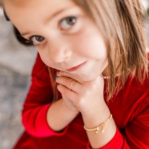 Little Girls 14k Gold-plated Baby Ring, Granddaughter Gift, Kids Heart ...