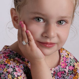 Little Girls Sterling Silver Baby Ring, Rainbow Unicorn Kids Ring ...