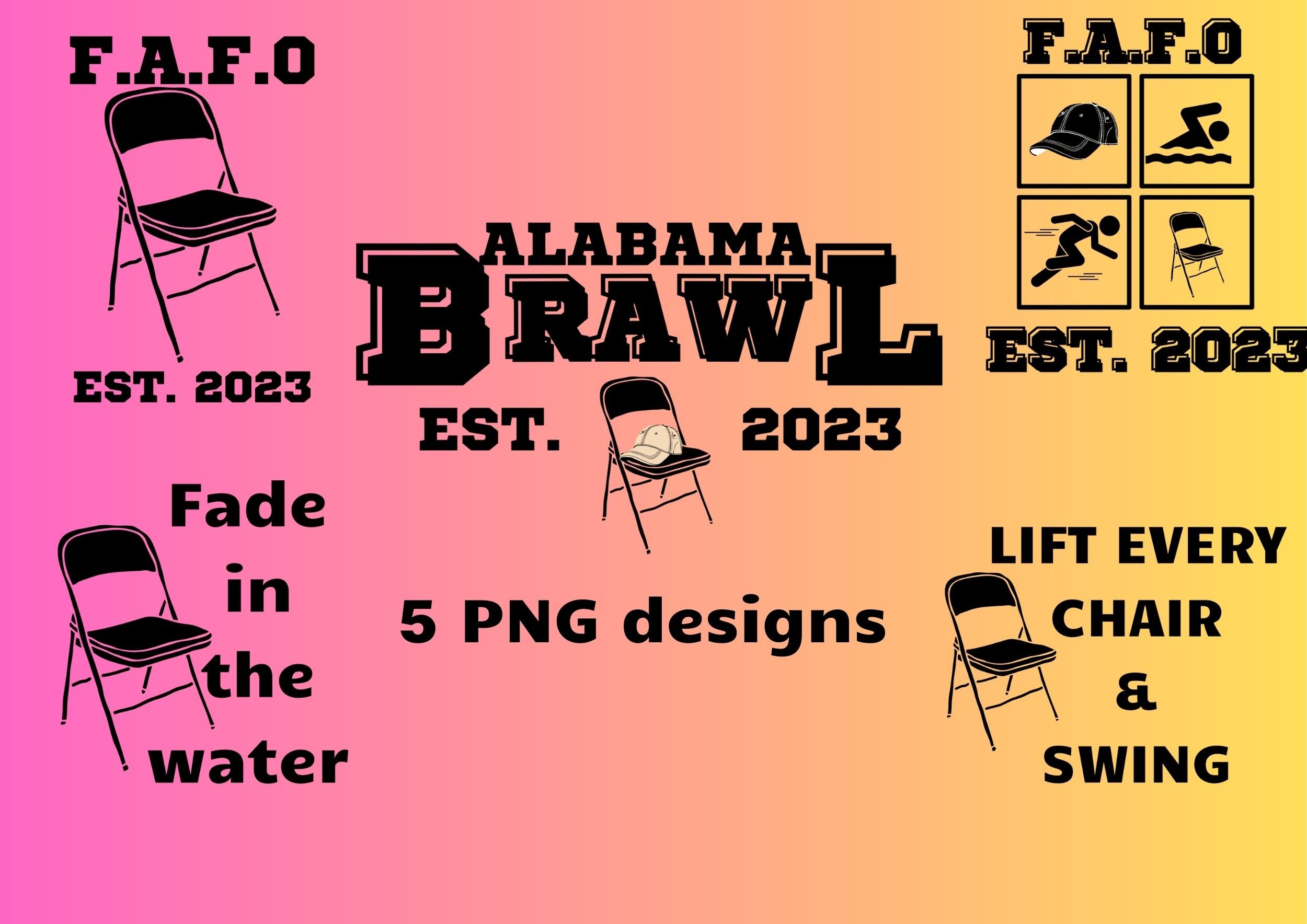 Alabama Riverboat Brawl, Folding Chair, Alabama Fight, Fade in the ...
