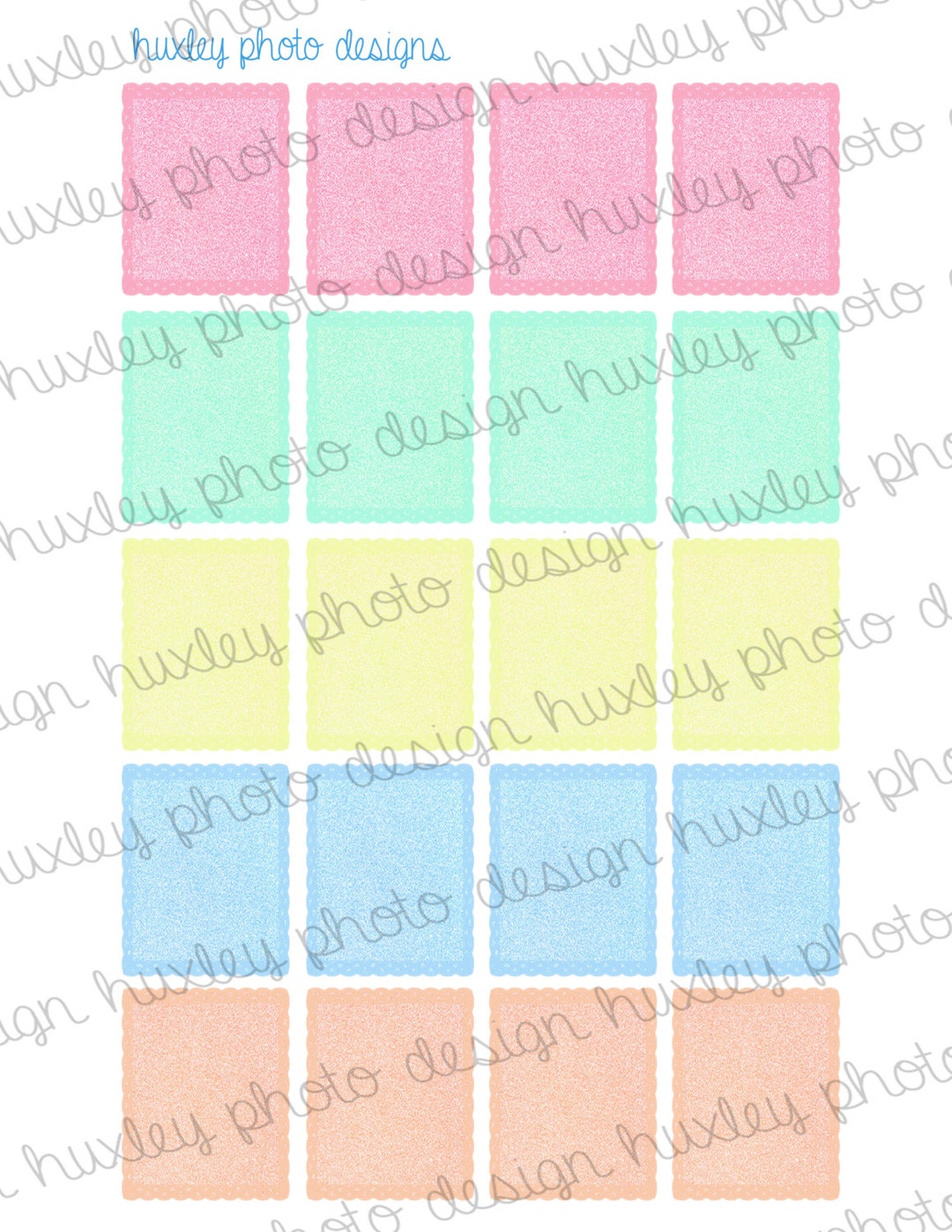 Glitter Layout Box Stickers for EC Planners (PRINTABLE) - Etsy