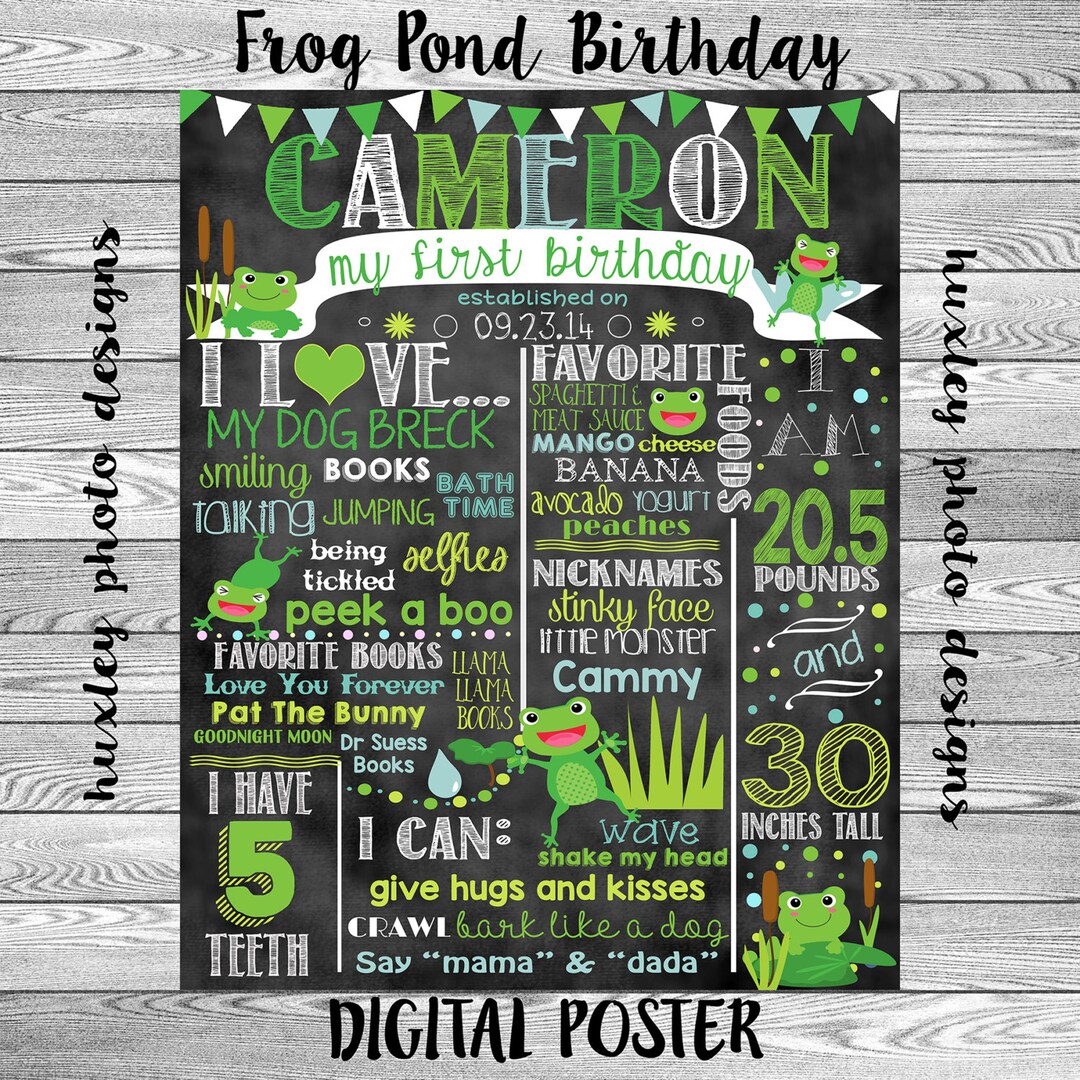 Frog Pond Stat "chalkboard" (digital Poster) - Etsy