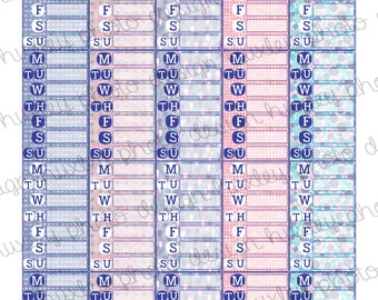 Bright Colors Tracking Stickers for EC Planners PRINTABLE | Etsy