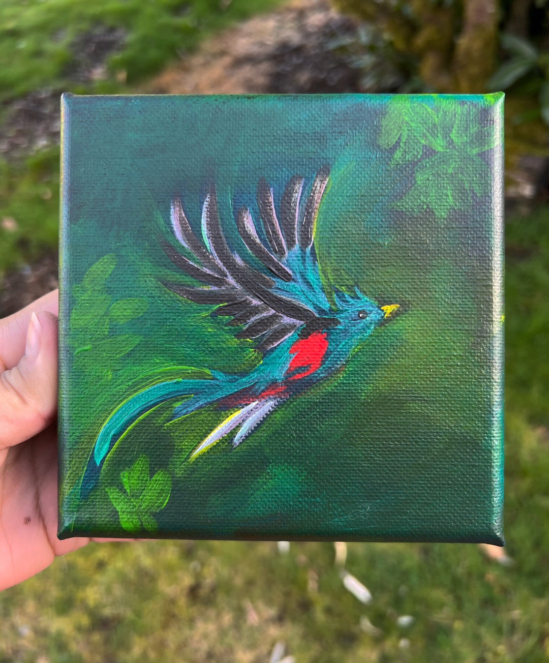 Birds of Mexico & Latin America: Quetzal Acrylic Painting - Etsy