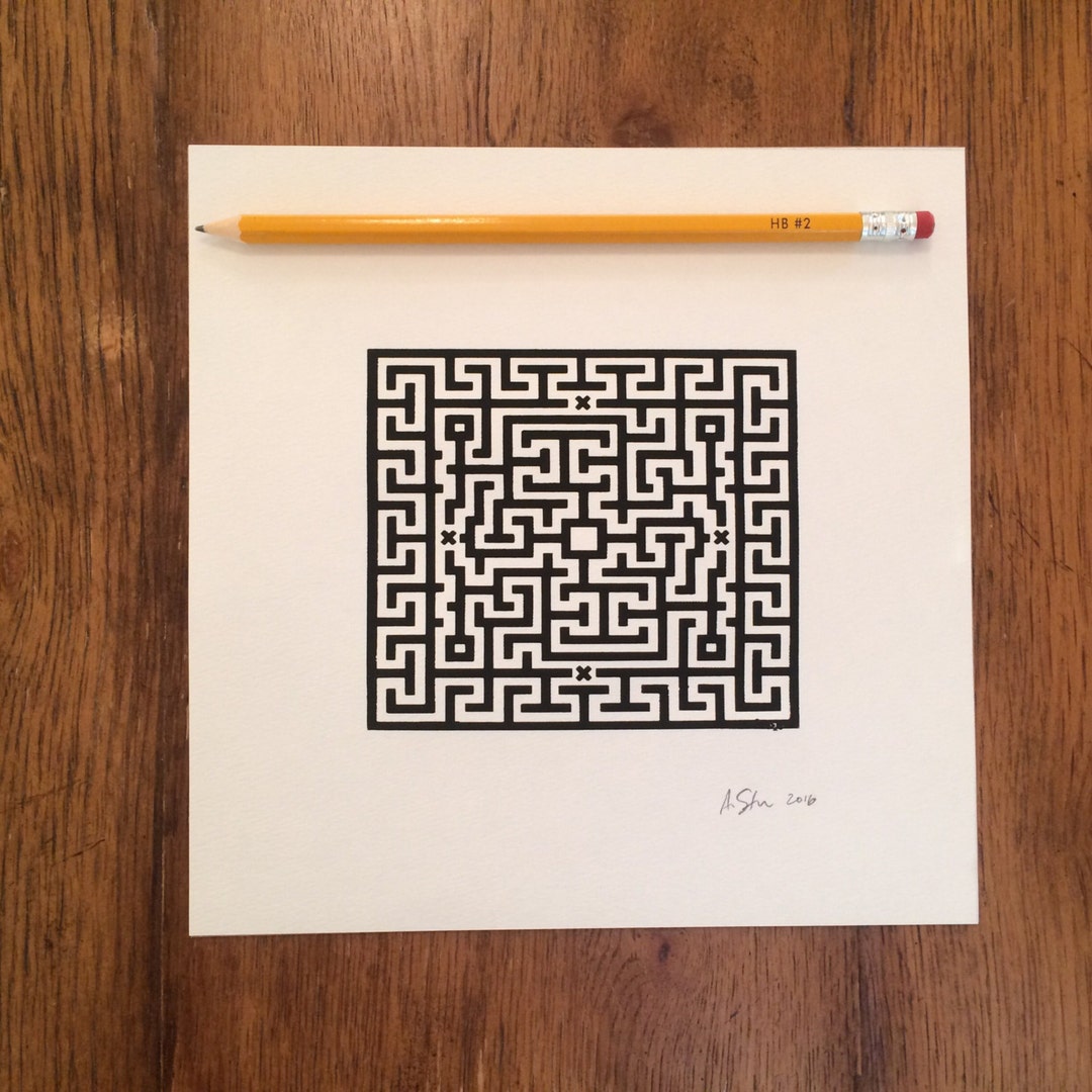 Labyrinth Maze Puzzle – 8x8 Art Prints - Etsy