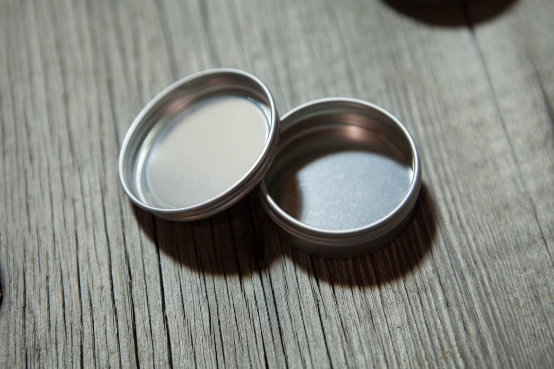 1oz Tin Screw Top Container W/ Shrink Bands ~2in Diameter - Etsy
