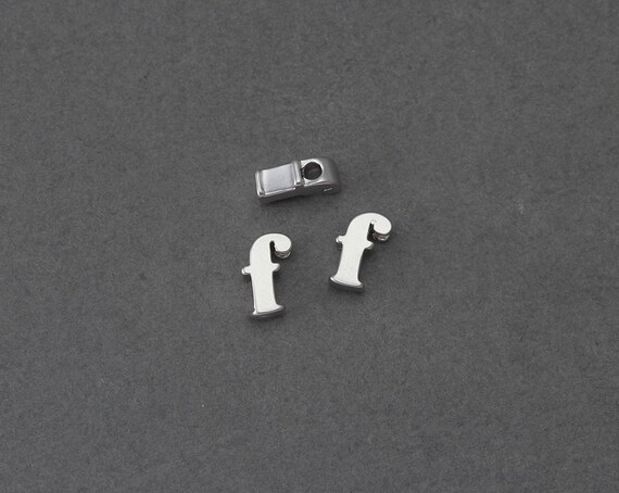 Lowercase Alphabet F Brass Bead . Letters & Numbers . Jewelry | Etsy