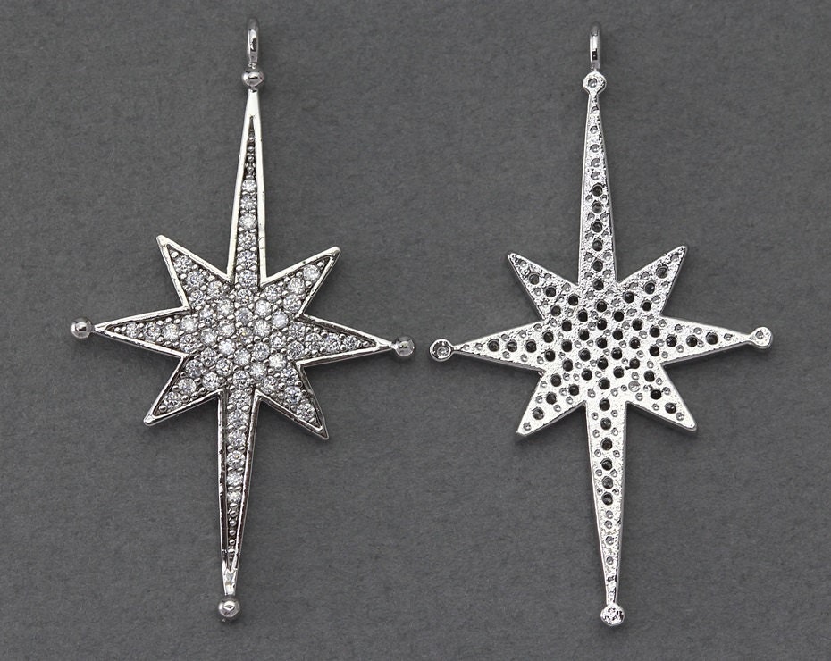 Star Brass Pendant . Wedding Jewelry Bridal Jewelry . - Etsy