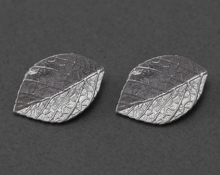 Leaf Pewter Pendant . Jewelry Craft Supply . Matte Original - Etsy