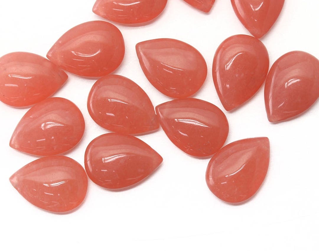 Orange Jade Gemstone Bead . Jewelry Making . Craft Supply . Jade ...