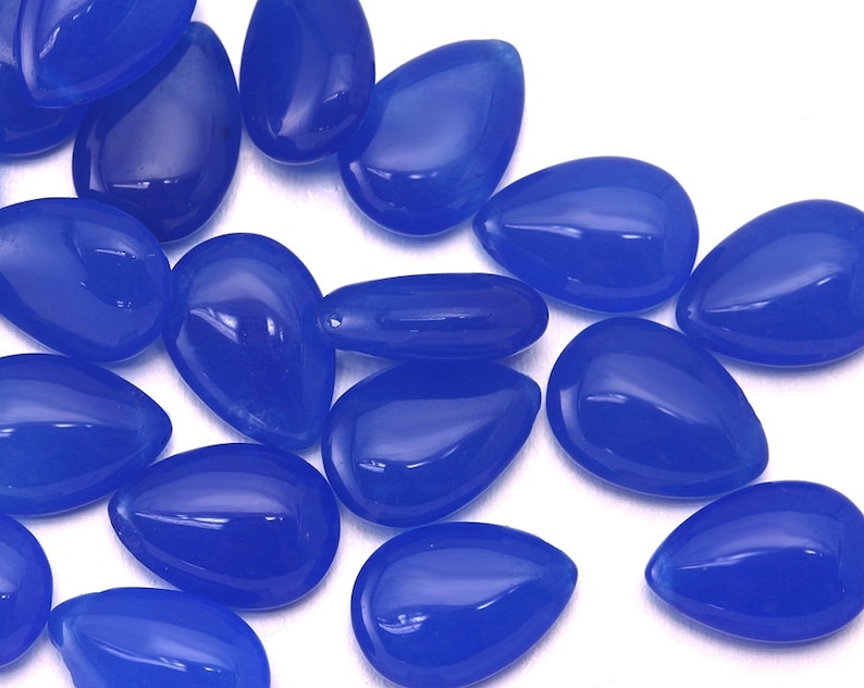 Cobalt Blue Gemstone Bead . Jewelry Making . Craft Supply . Jade ...