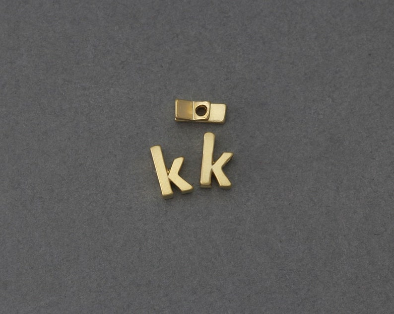 Lowercase Alphabet k Brass Bead . Letters & Numbers . Jewelry | Etsy