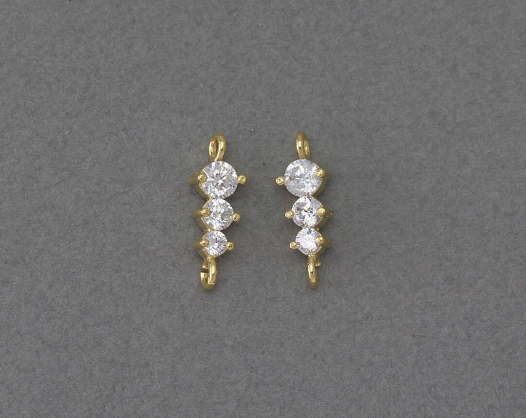 Cubic Link Connector . Wedding Jewelry Craft Supply . 16K - Etsy