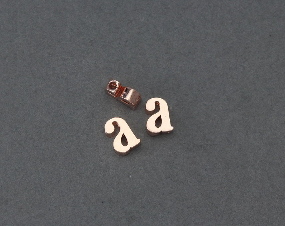 Lowercase Alphabet a Brass Bead . Letters & Numbers . Jewelry Findings ...