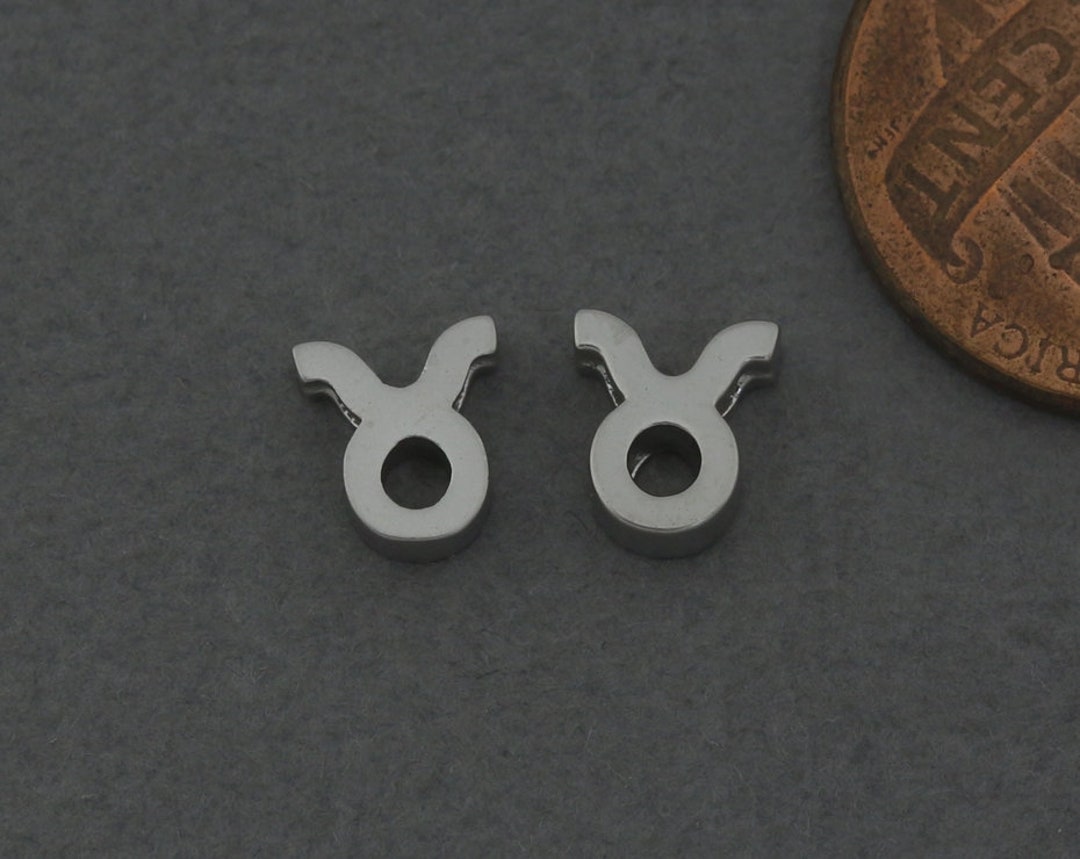 Taurus Brass Bead . Constellation, Zodiac Pendant . Birthday Gift ...