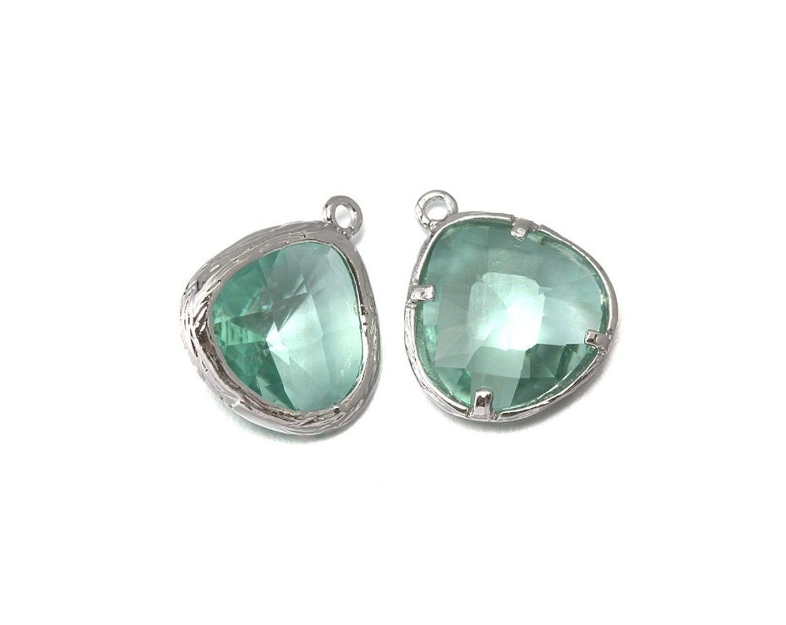 Erinite Glass Pendant . Jewelry Craft Supplies . Polished - Etsy