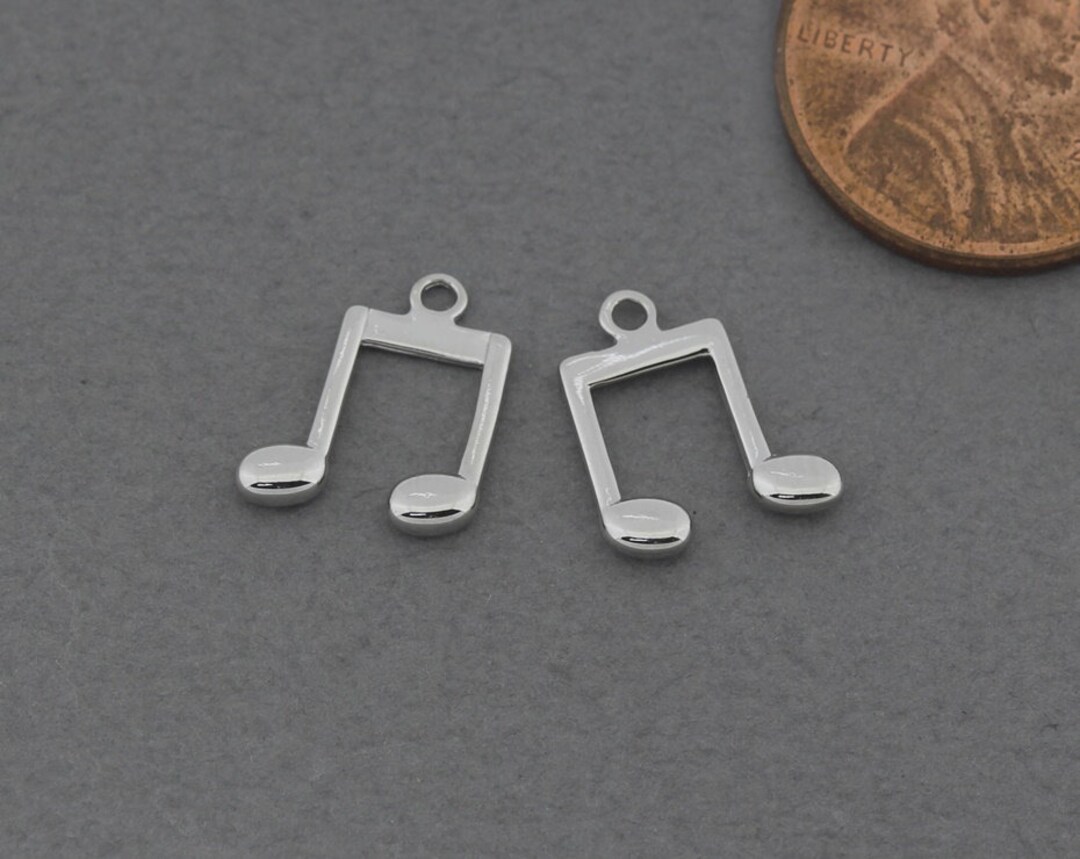 Musical Note Brass Pendant . Jewelry Craft Supplies . Polished Original ...