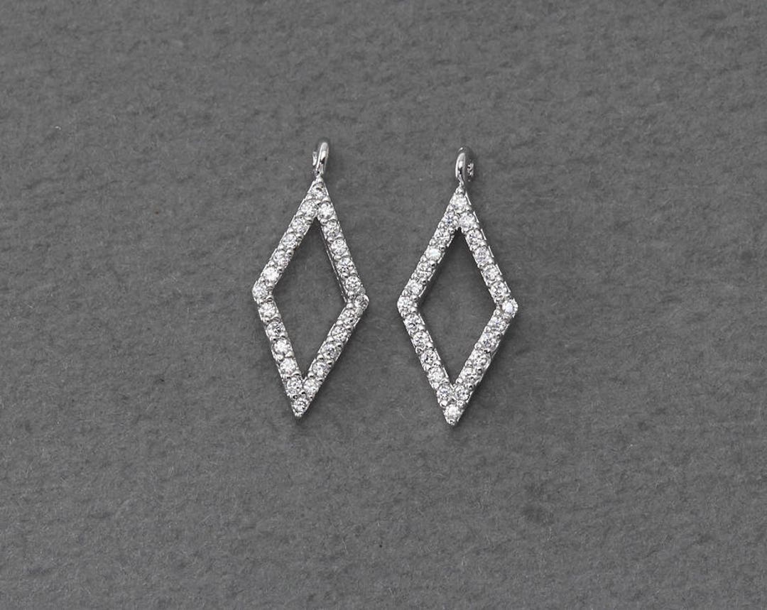 Rhombus Cubic Pendant . Wedding, Bridal Jewelry . Polished Original ...