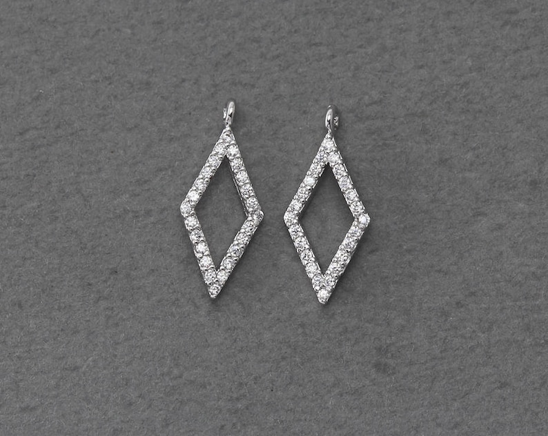 Rhombus Cubic Pendant . Wedding, Bridal Jewelry . Polished Original ...