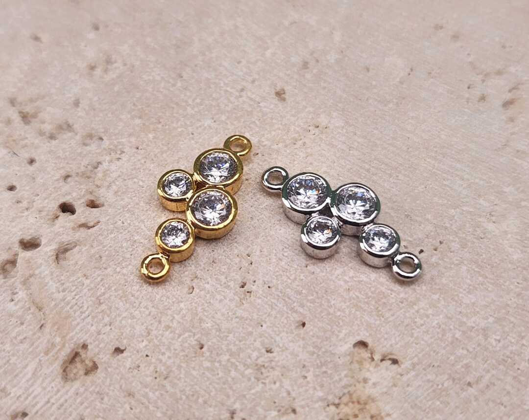 Bubble Connector . Wedding Jewelry, Bridal Jewelry . Polished Plated ...