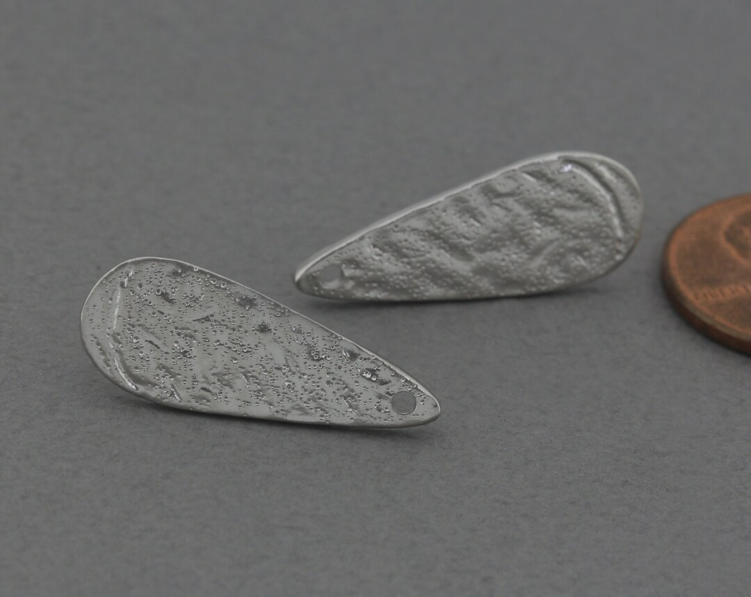 Teardrop Post Earring . Earring Component . 925 Sterling Silver Post ...