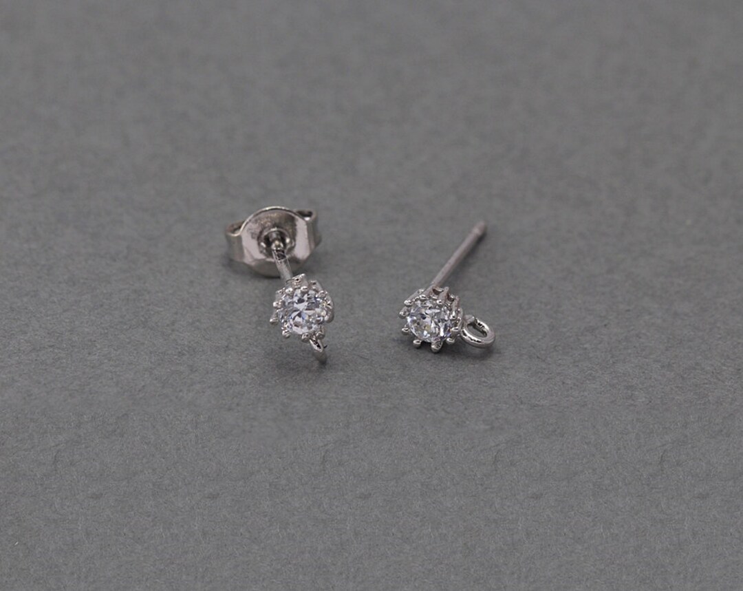 60% OFF . Cubic Post Earring . 925 Sterling Silver Post . Polished ...