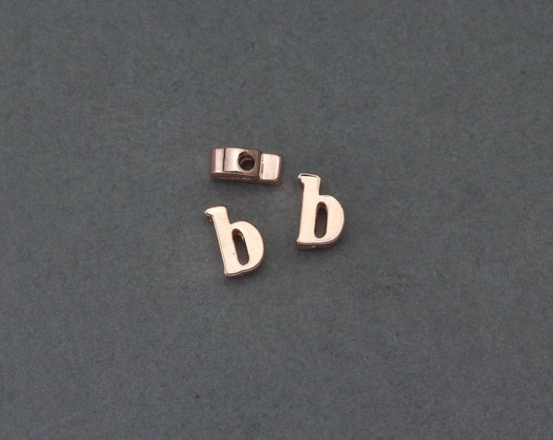 Lowercase Alphabet B Brass Bead . Letters & Numbers . Jewelry Findings ...