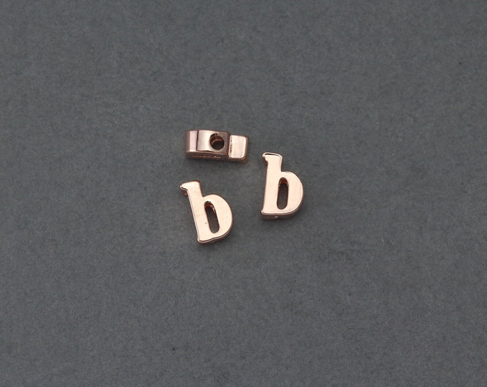 Lowercase Alphabet B Brass Bead . Letters & Numbers . Jewelry Findings ...