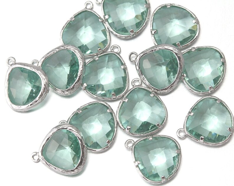 Erinite Glass Pendant . Jewelry Craft Supplies . Polished - Etsy