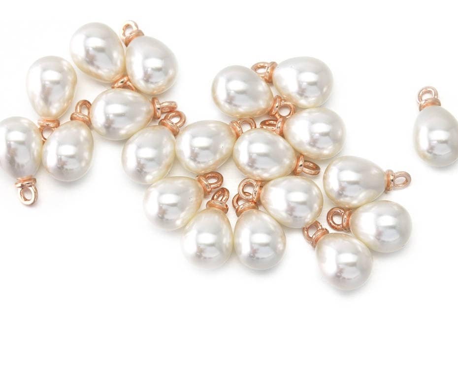 14mm X 8mm Teardrop Pearl Pendant . Wedding Jewelry, Bridal Jewelry ...