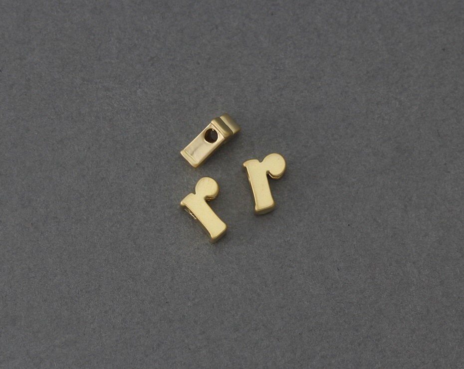 Lowercase Alphabet R Brass Bead . Letters & Numbers . Jewelry - Etsy