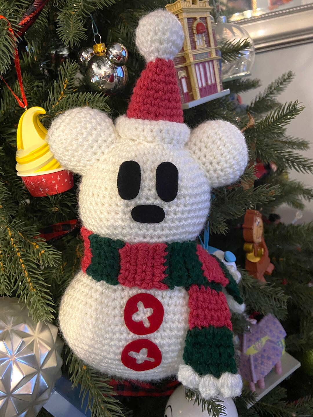 Mickey Snowman Crochet PATTERN (not Actual Item) - Etsy
