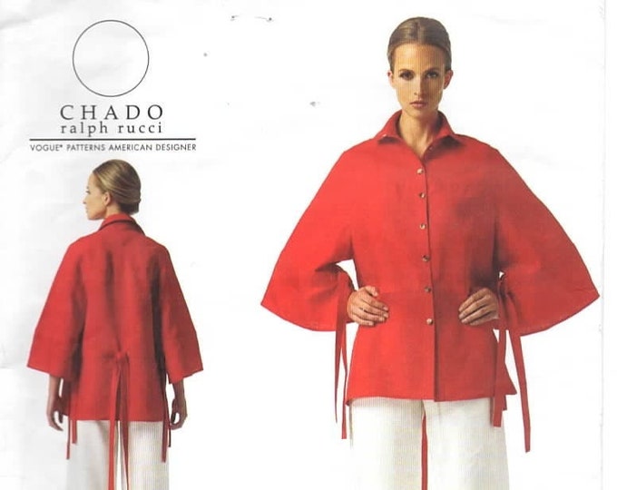 Vogue V1347, Chado Ralph Rucci, Vogue American Designer, Misses' Shirt ...