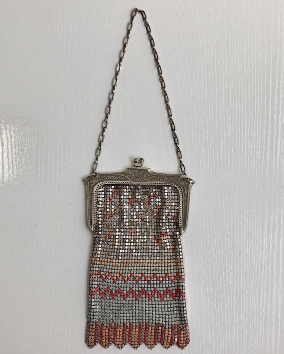 Metal Chainmail Purse, Vintage, Whiting & Davis Wrist… - Gem