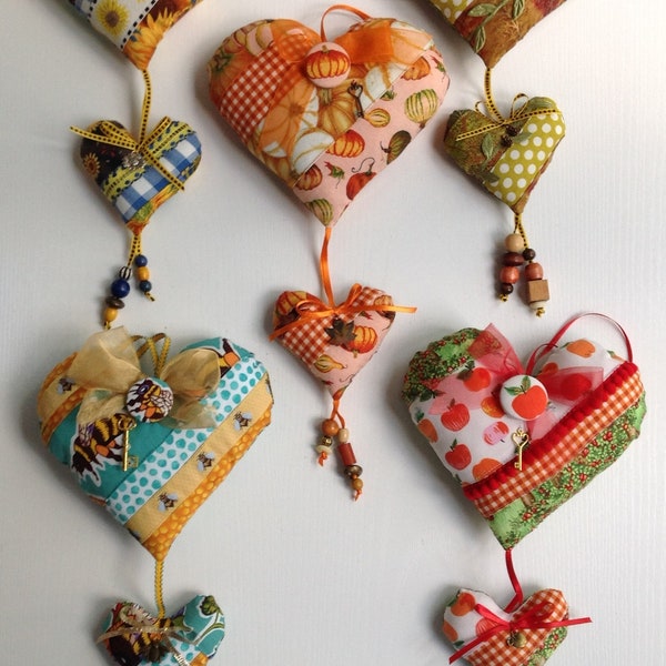 Hanging Fabric Hearts - Etsy