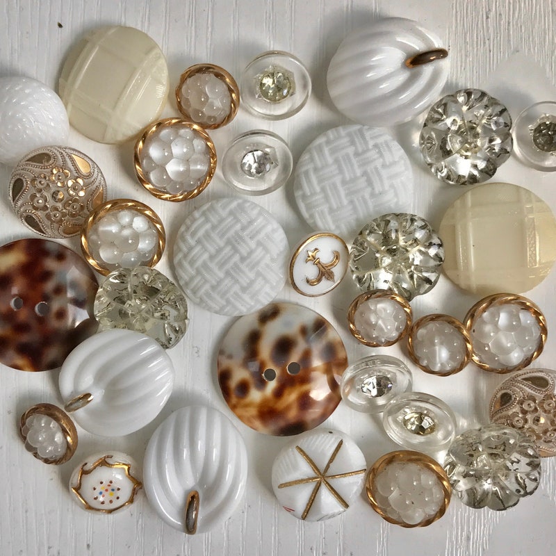 Clear Glass Buttons - Etsy