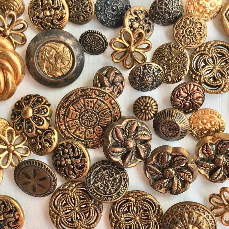 Metal Buttons - Etsy