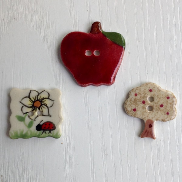 Porcelain Buttons - Etsy