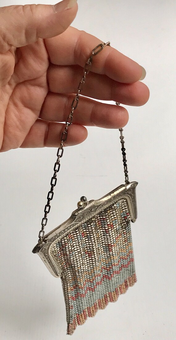Metal Chainmail Purse, Vintage, Whiting & Davis Wrist… - Gem