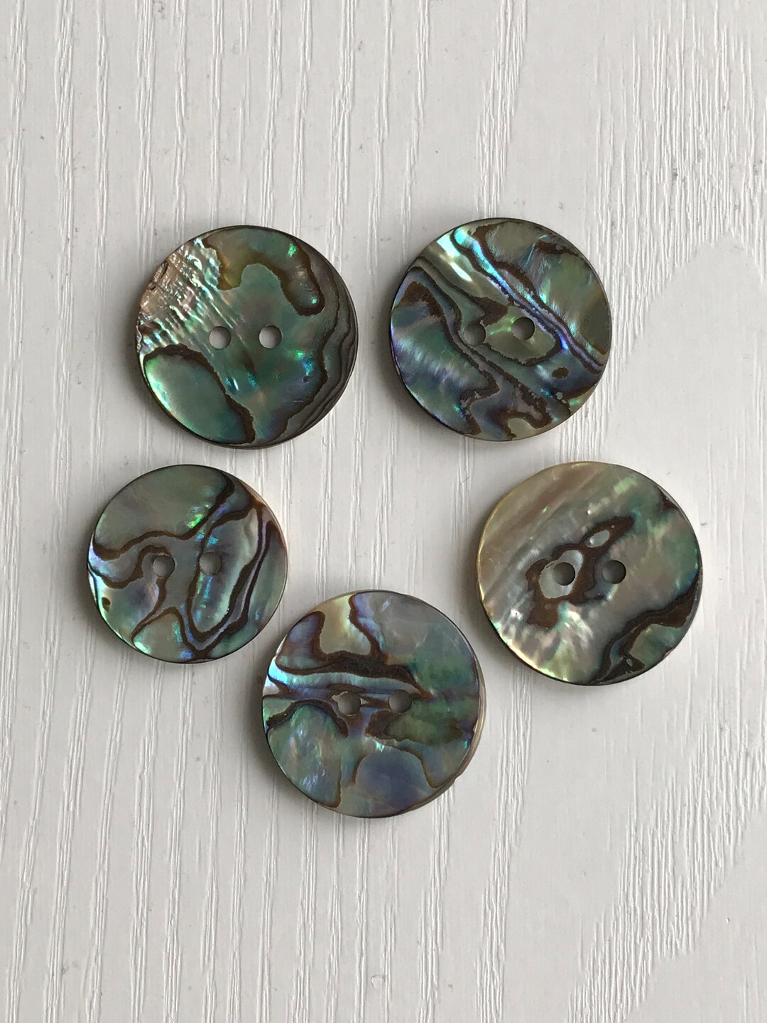 Abalone Shell Buttons, Vintage, Natural Shell Buttons, 1 Inch & 7/8 ...