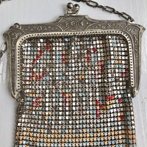 Metal Chainmail Purse, Vintage, Whiting & Davis Wrist… - Gem