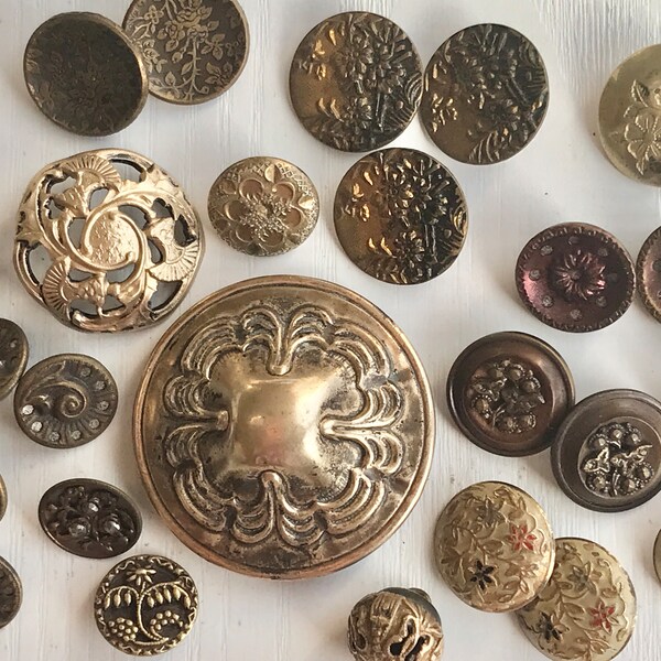 Antique Pewter Buttons - Etsy