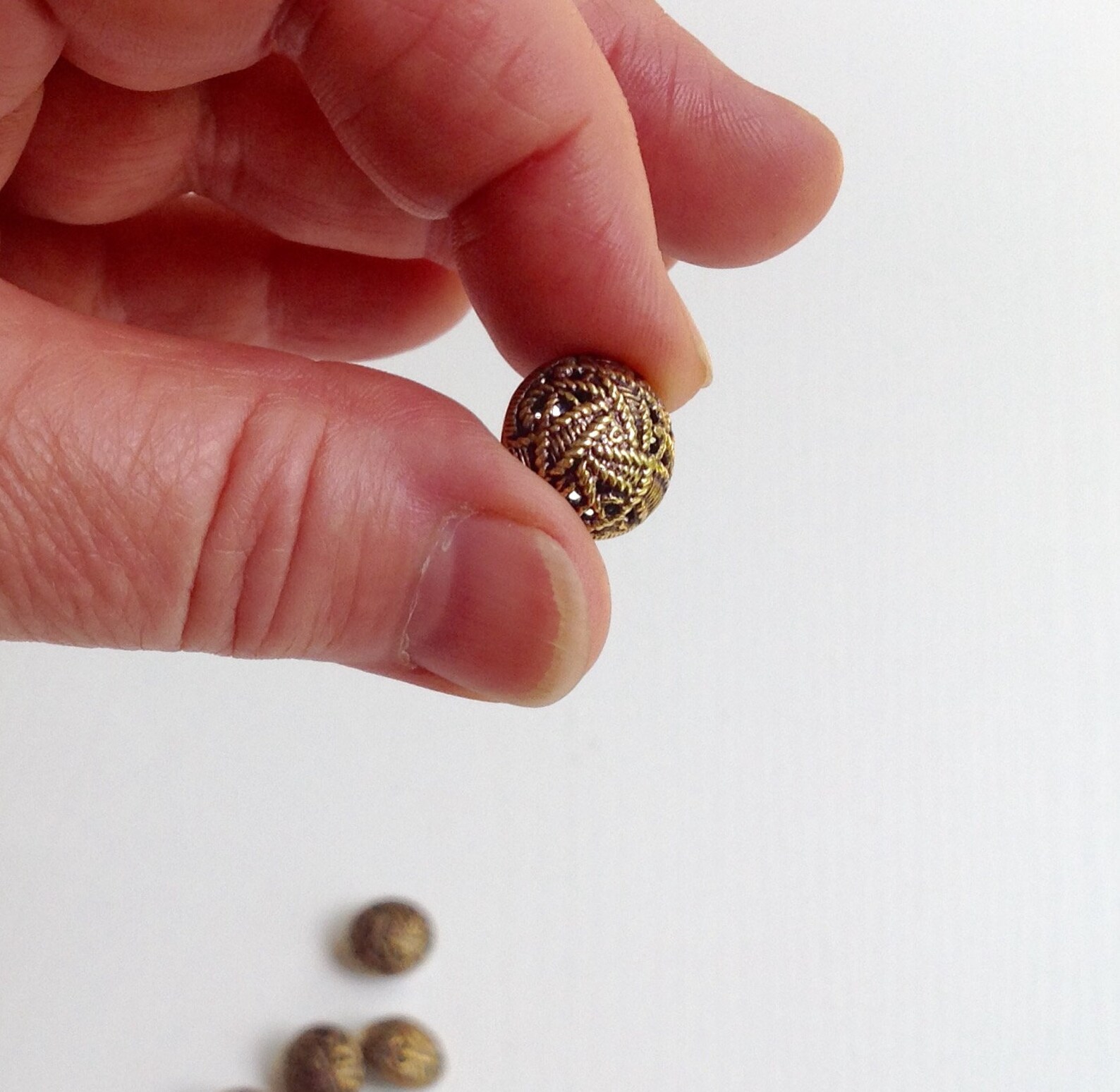 Metal Cricket-cage Buttons Twinkle Buttons Vintage Set of - Etsy