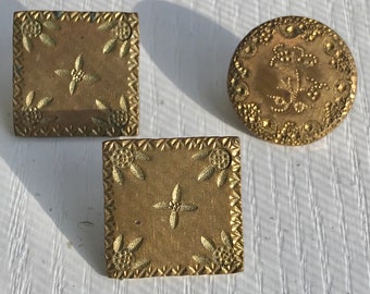 Round Brass Buttons - Etsy