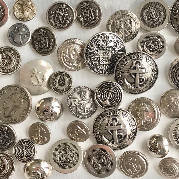 Silver Tone Buttons - Etsy