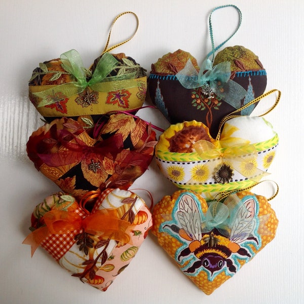 Hanging Fabric Hearts - Etsy