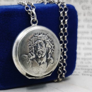 French Jesus Christ Locket Antique Religious Locket | Etsy