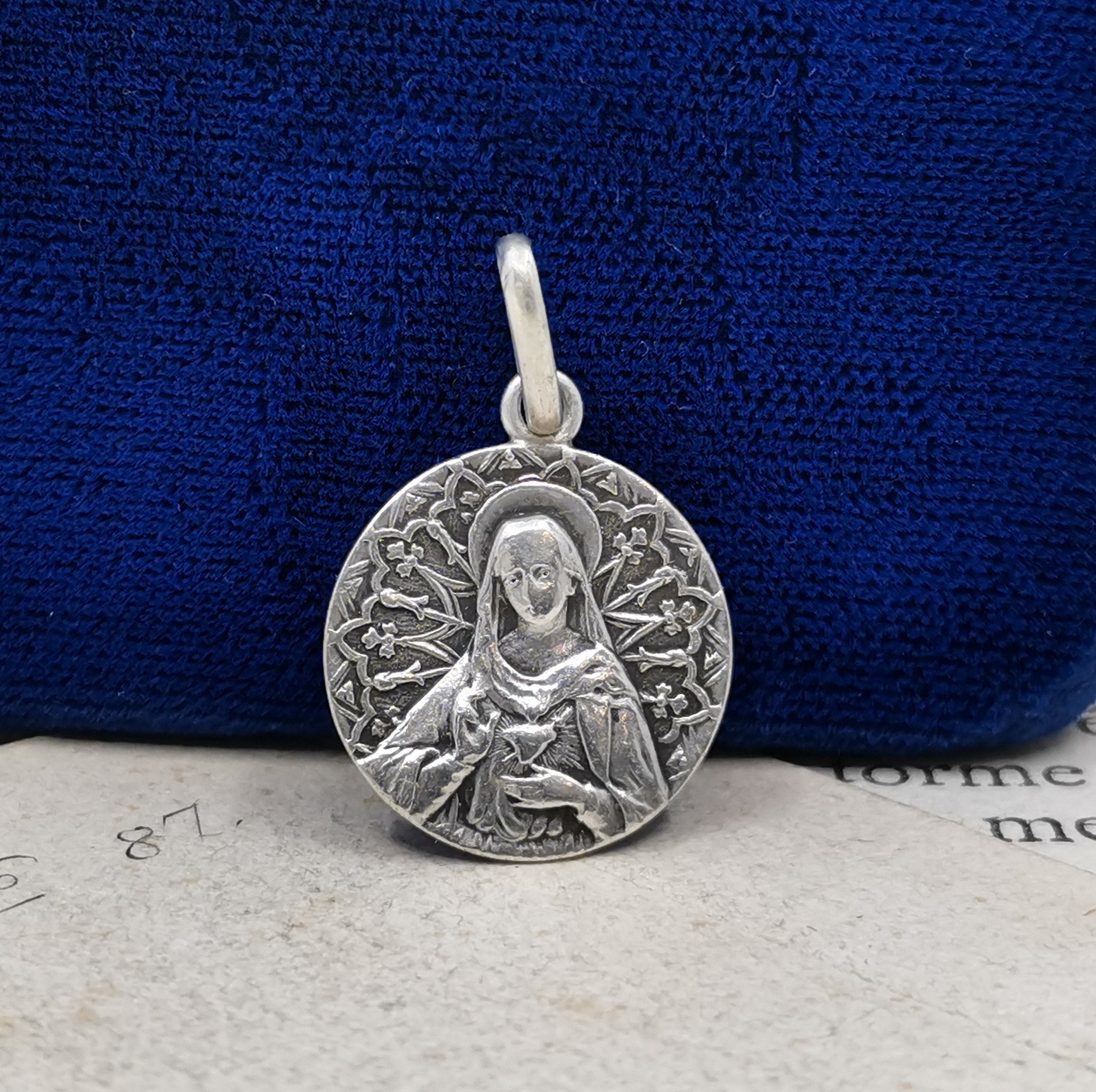 Immaculate Heart of Virgin Mary Antique Spanish Silver Virgin | Etsy